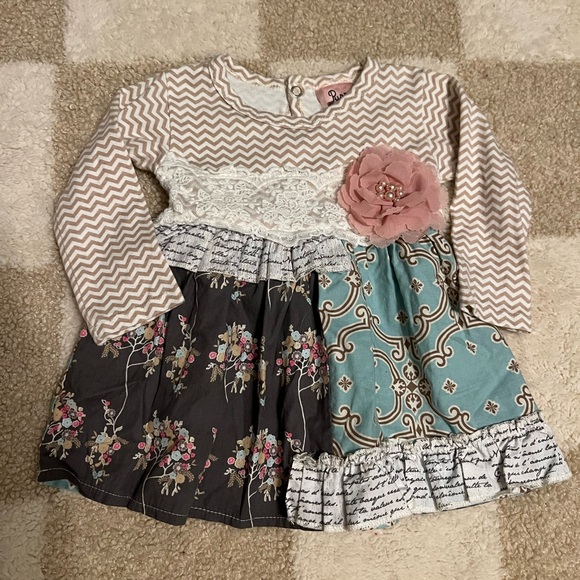 purrfect | Dresses | Purrfect Girls Patchwork Dress With Floral Accents ...